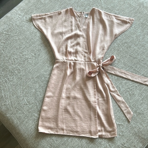 Bar III | Dresses | Bar Iii Pretty Pale Pink Wrap Dress | Poshmark